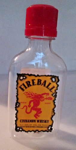 Fireball Cinnamon Whisky 50 ml Minature Empty Bottle - Collectable -Bar ...