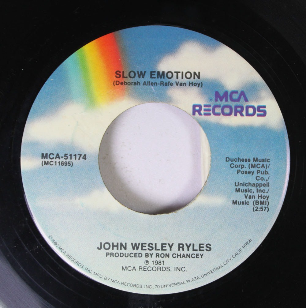Country 45 John Wesley Ryles - Slow Emotion / Kiss And Say Goodbye On ...