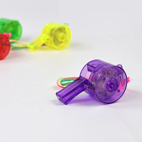 Flashing Whistle Colorful Lanyard LED Light Up Fun In the Dark Party ...