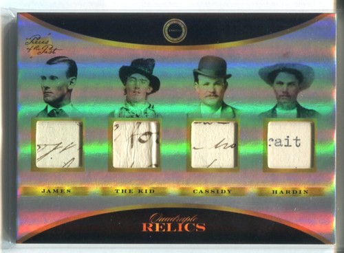 2024 PIECES OF THE PAST 1800S 4 RELIC JESSE JAMES/THE KID/BUTCH CASSIDY ...