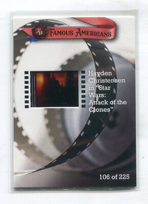 2021 HA Famous Americans Hayden Christensen STAR WARS AotC FILM CELL ...