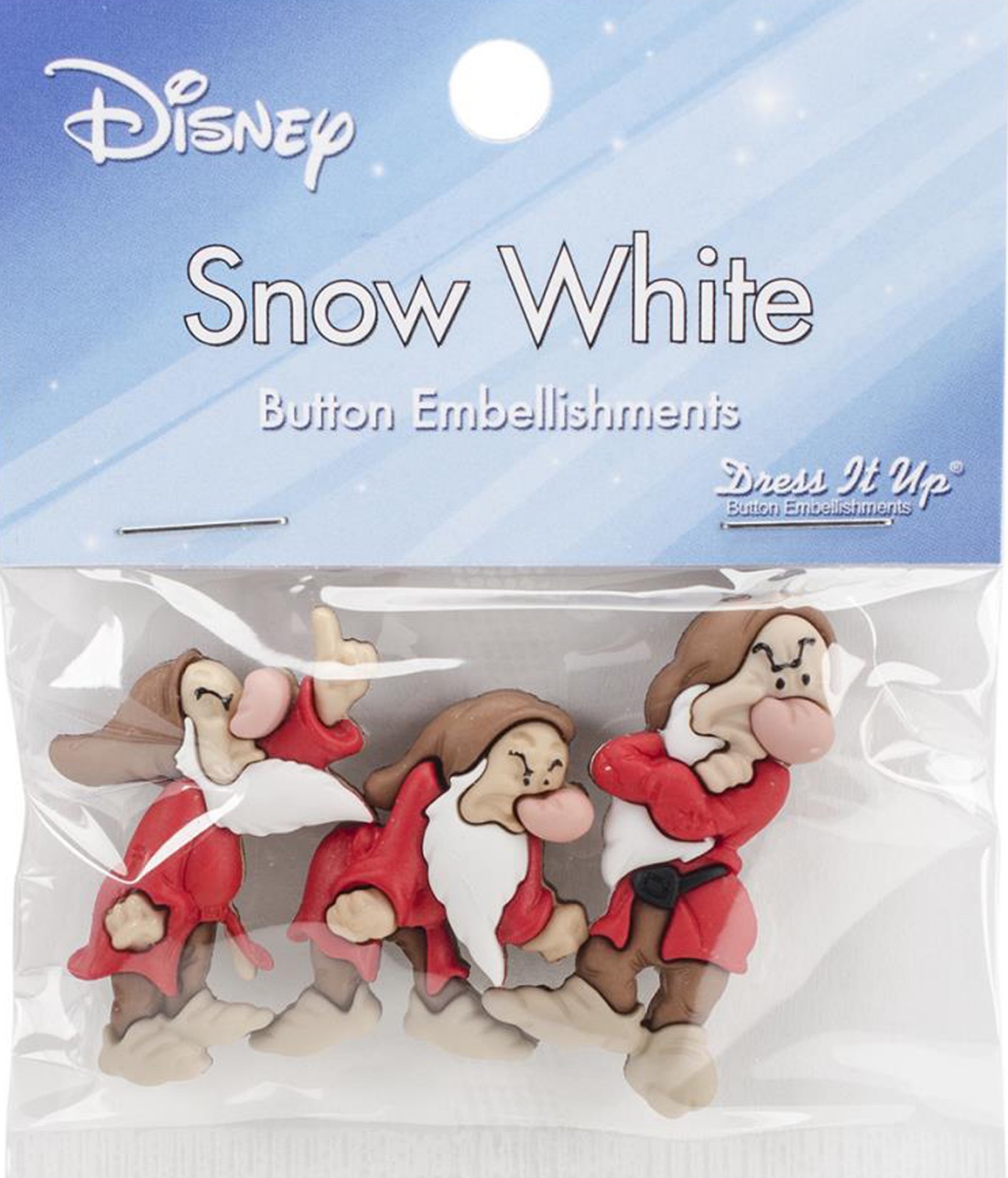 DISNEY SNOW WHITE GRUMPY Buttons Dress It Up Button Embellishments ...