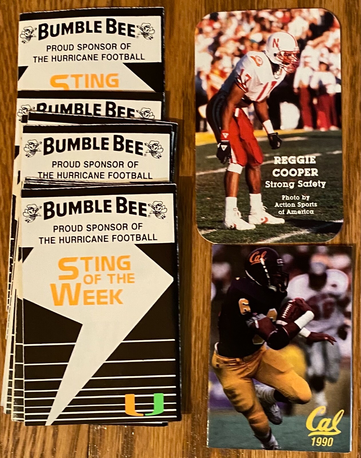 1991 MIAMI HURRICANES 1990 cal 1990 NEBRASKA COLLEGE FOOTBALL SKED LOT ...