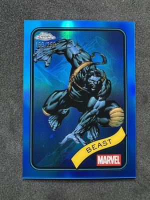 2025 Topps Chrome Marvel Beast #177 True Blue /299 | eBay