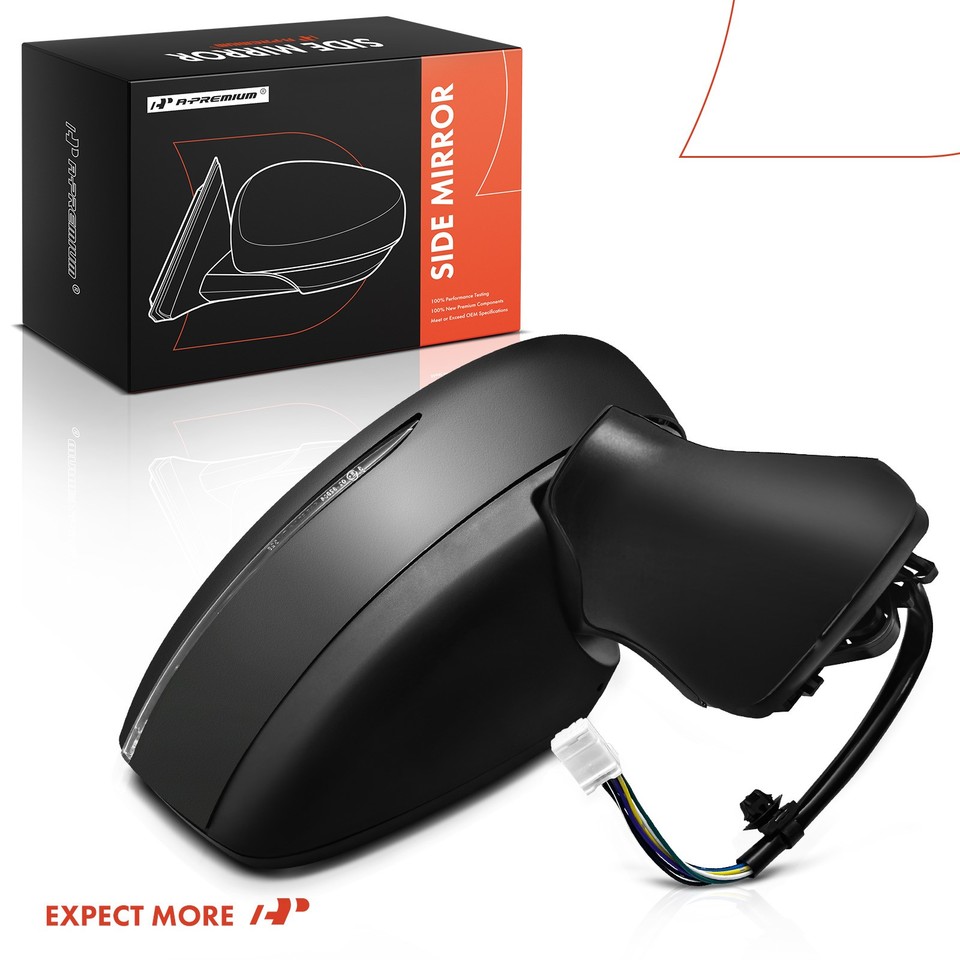 A-Premium Passenger Power Mirror w/ Manual Folding for Nissan Versa ...