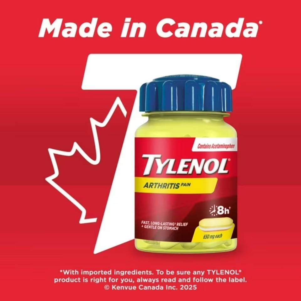 Tylenol Arthritis Pain 650mg 170 Caplets | Extended Relief for Joint ...