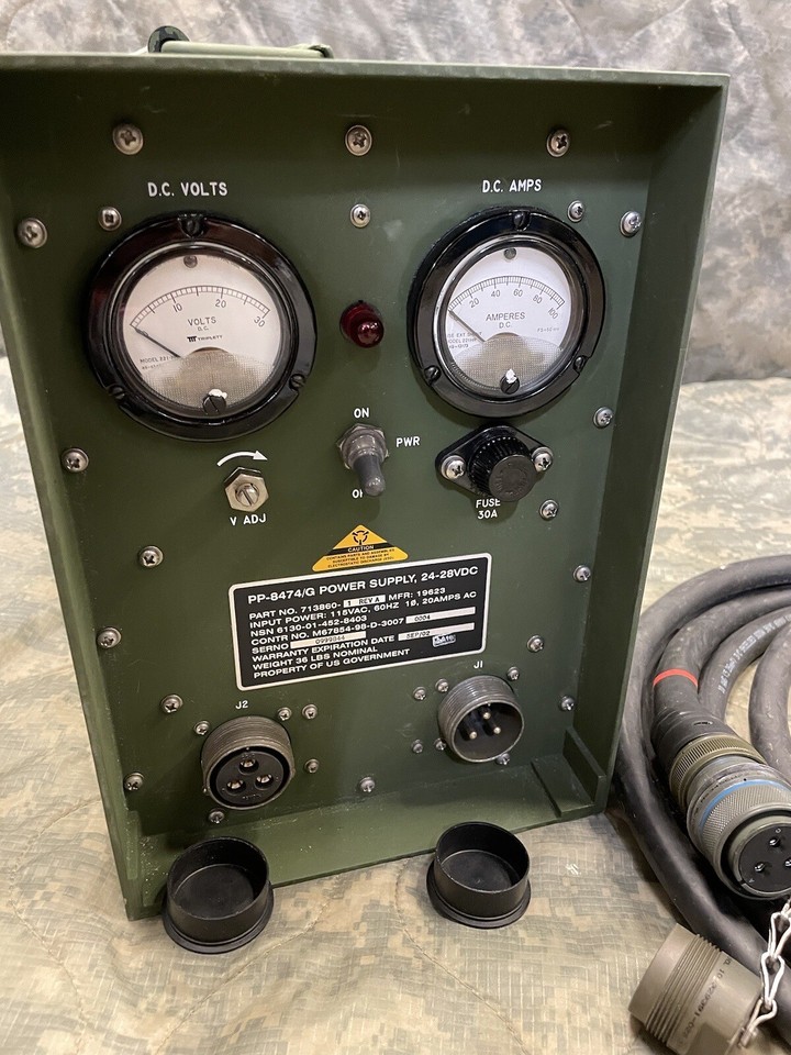 USMC POWER SUPPLY PP-8474/G MILITARY RADIO 24 18-30 VOLT DC 60A ...