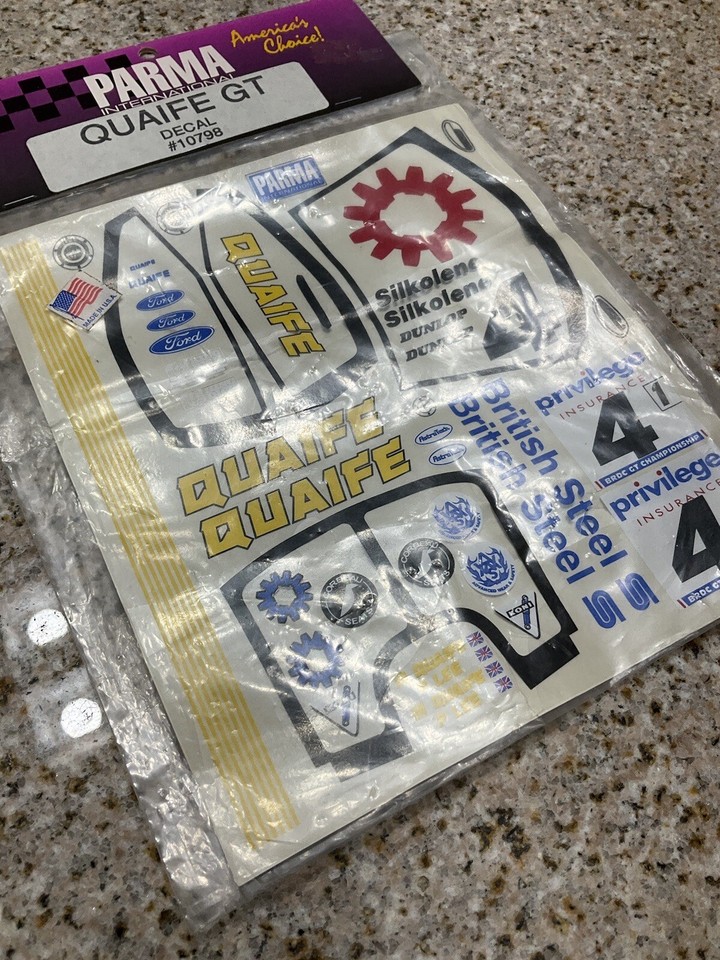 Vintage Parma 10798 Quaife GT Decal Sticker Set Kit RC Pan Car Body ...
