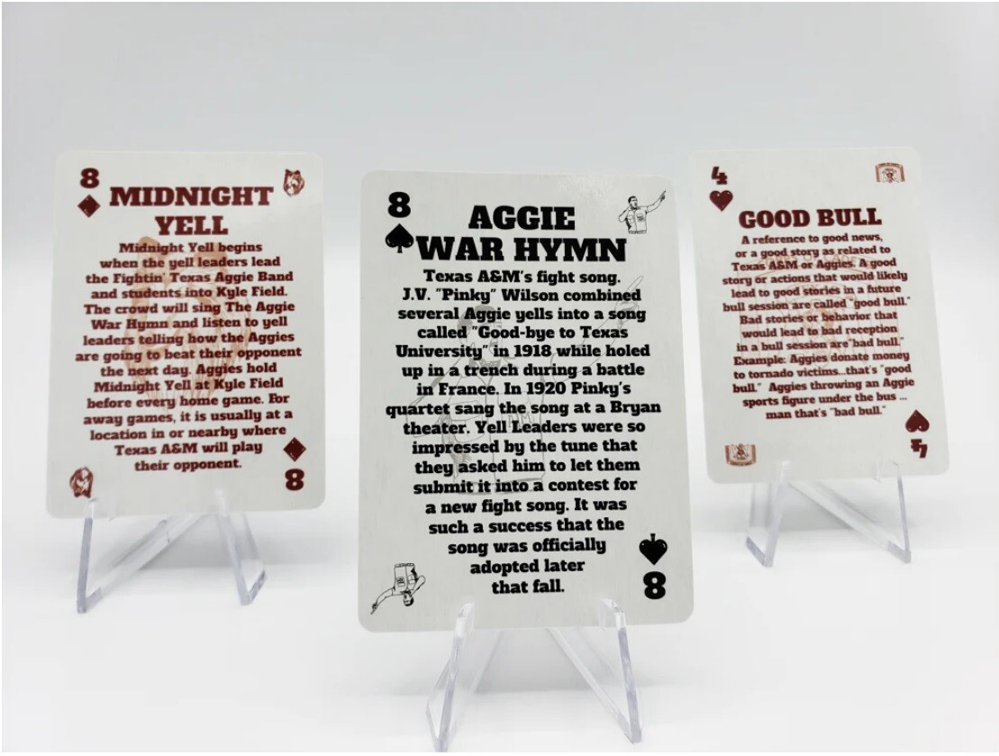 Texas A&M University TAMU Aggies Aggie Traditions Deck of Playing Cards ...
