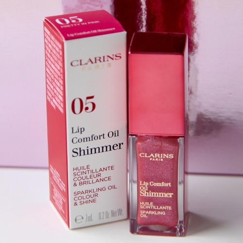 CLARINS LIP COMFORT OIL SHIMMER 05 PRETTY IN PINK FULL SIZE - 0.2 OZ ...