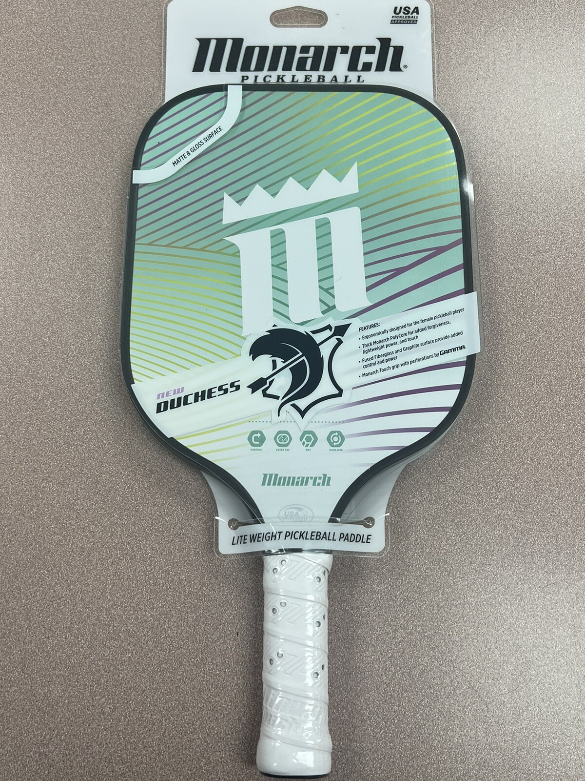 Monarch Duchess Lite Weight Pickleball Paddle White MN22DUCHESS | eBay
