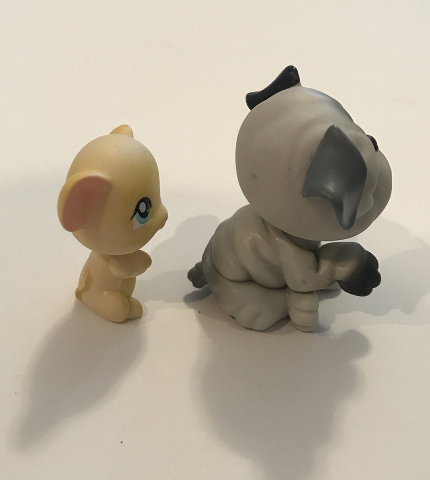 Littlest Pet Shop LPS Authentic Bulldog #446 Lamb #447 Mouse #448 | eBay