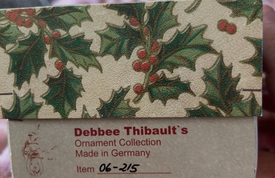 Debbee Thibault Christmas Santa Ornament Made In Germany New In Box | eBay