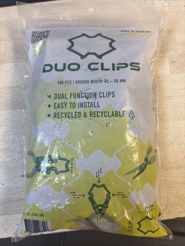 DUO CLIPS DC-2250-100 DUAL FUNCTION CLIPS WITH GROOVE WIDTH 22-50mm ...