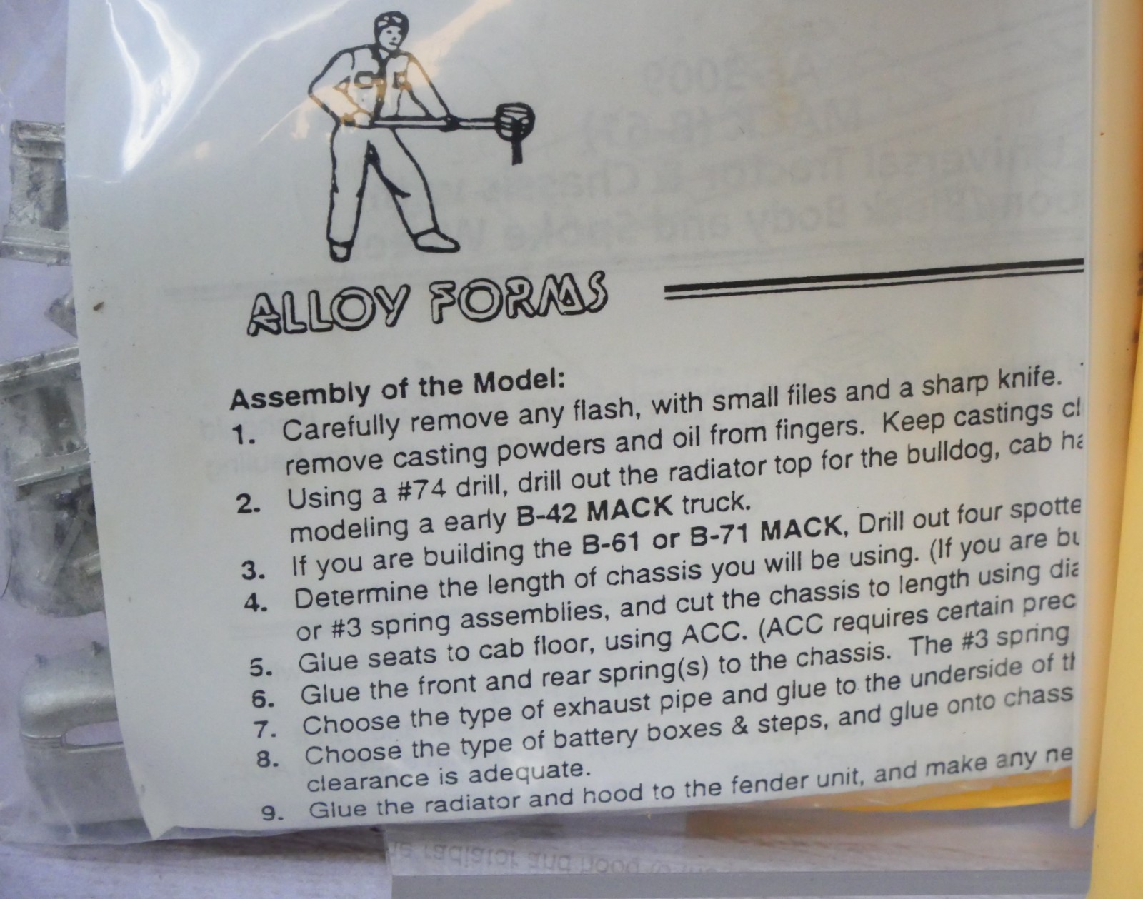 Alloy Forms 3009, Mack B-61 Universal Tractor with Boom-Block Body Kit ...