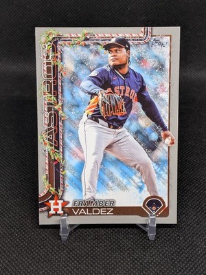 2025 Topps Holiday - Framber Valdez Silver Metallic Houston Astros H24 ...