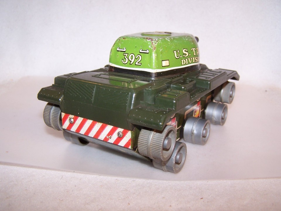 Vintage Marx Tank Division Tin Litho Wind-up Tank #392 "Working ...