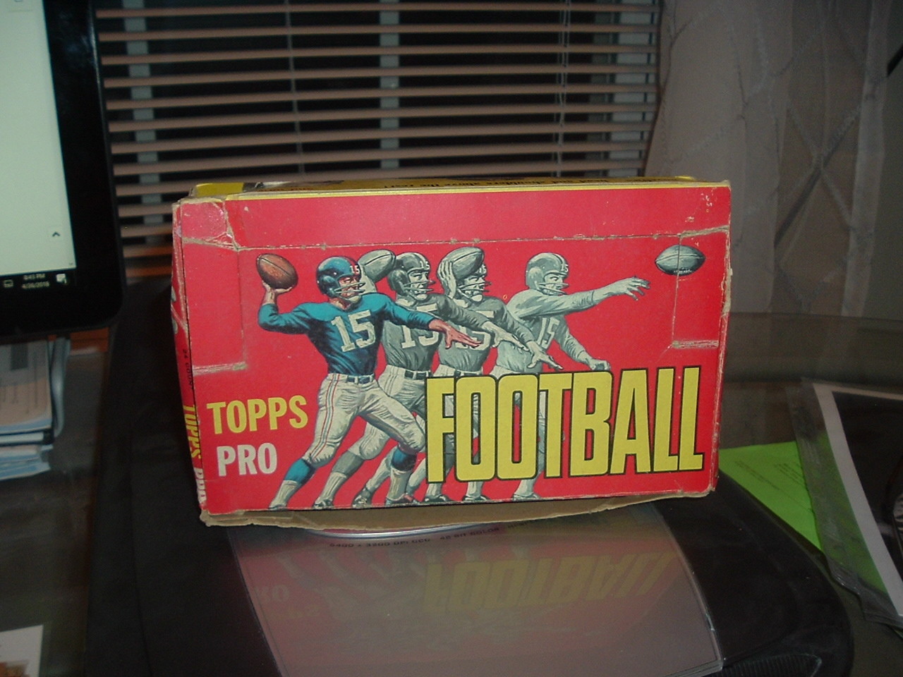 1965 Topps Football Cards Empty Display Box 5 Cents TOUGH! | eBay