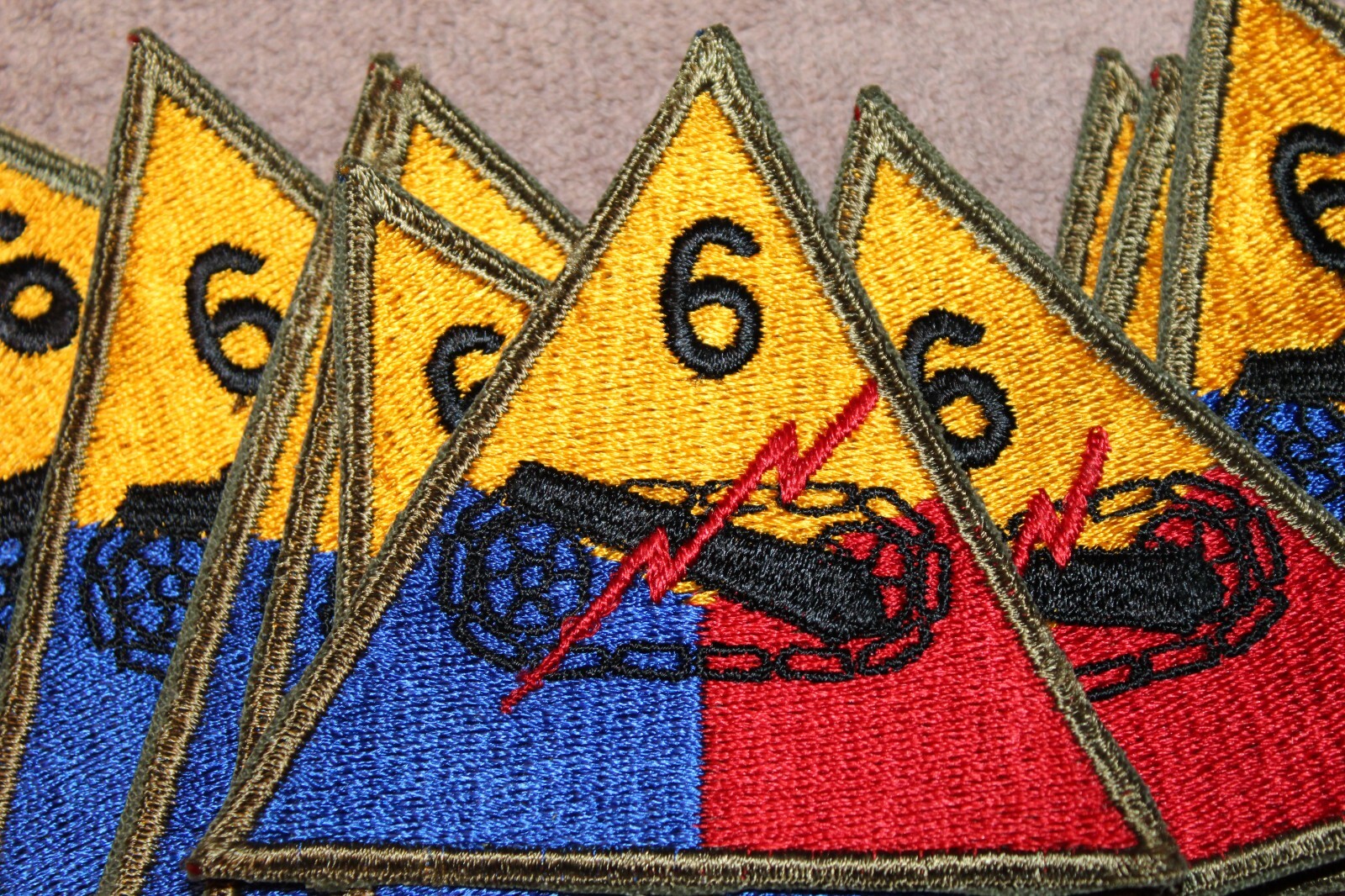 (1) Original WW2 U.S. Army 6th Armored Division (Tankers) Triangle ...