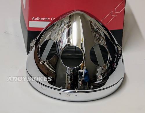 Lucas 7" Classic Chrome Headlight Bowl & Rim Triumph T140 T160 & Norton ...
