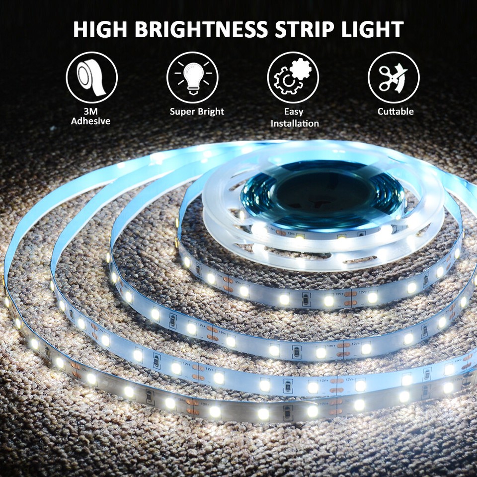 2*16.4FT LED Strip Light 6500K Super Bright 24V Dimmable Strip Light ...