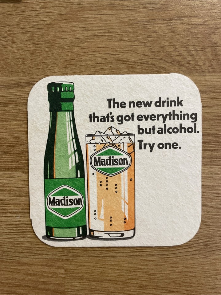 MADISON THE NEW DRINK NO ALCOHOL 1970 BEER MAT COASTER x 2 | eBay UK