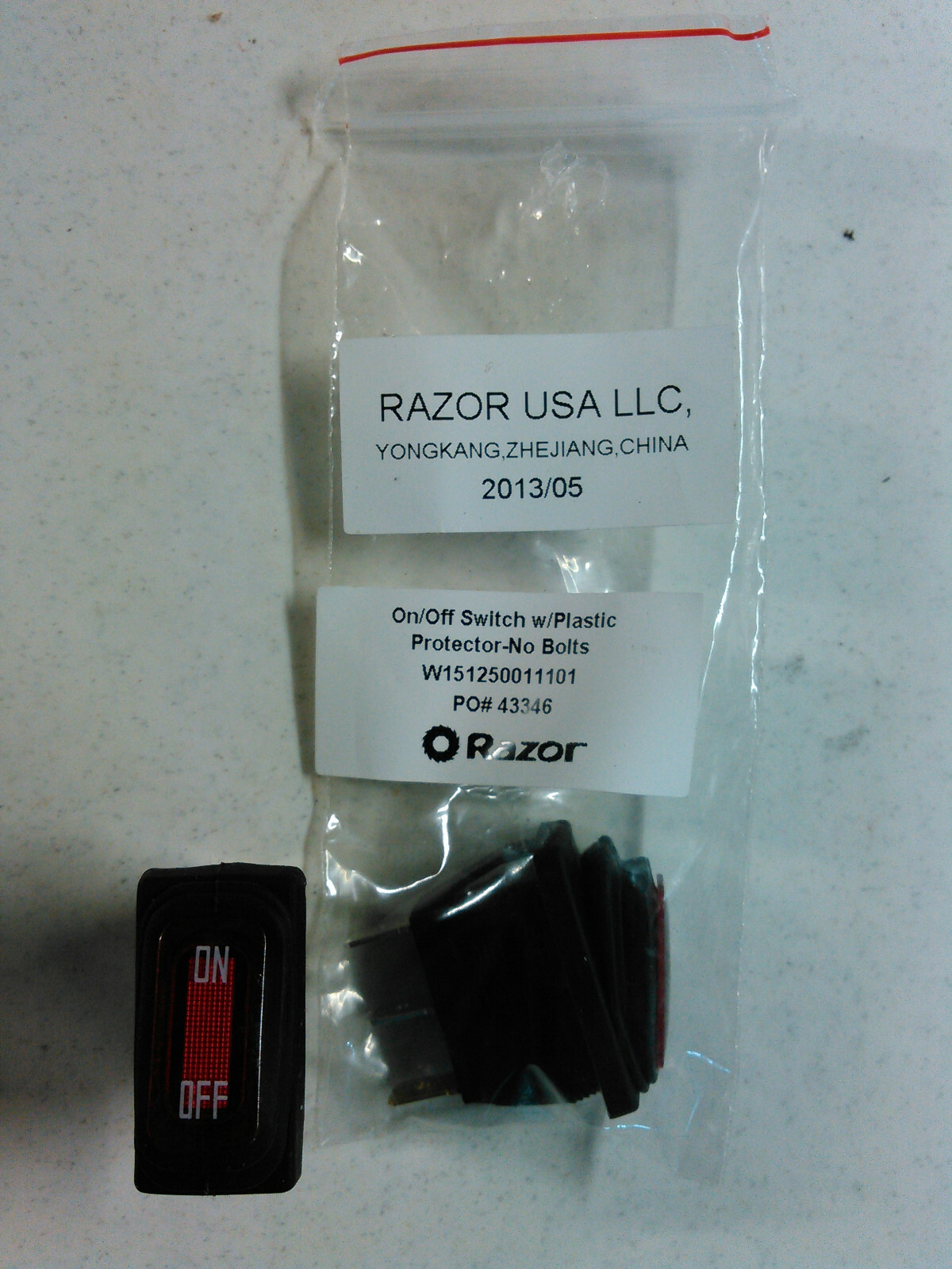 On/Off Power WATER PROOF Switch Razor PR200 Pocket Rocket Electric Bike ...