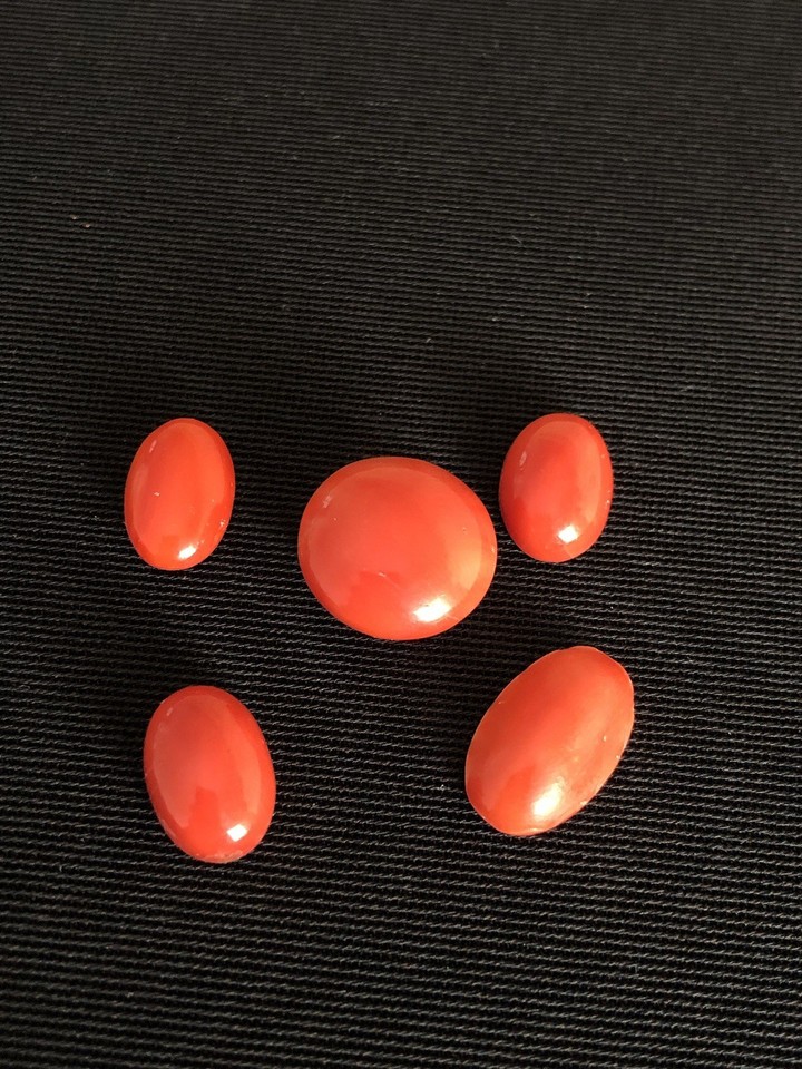 6,3 g Vintage Cabochons Natural Red Coral | eBay