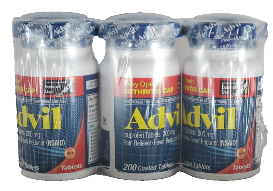 3-Advil Pain Reliever and Fever Reducer 200mg Easy Open Cap - 200 ct ...