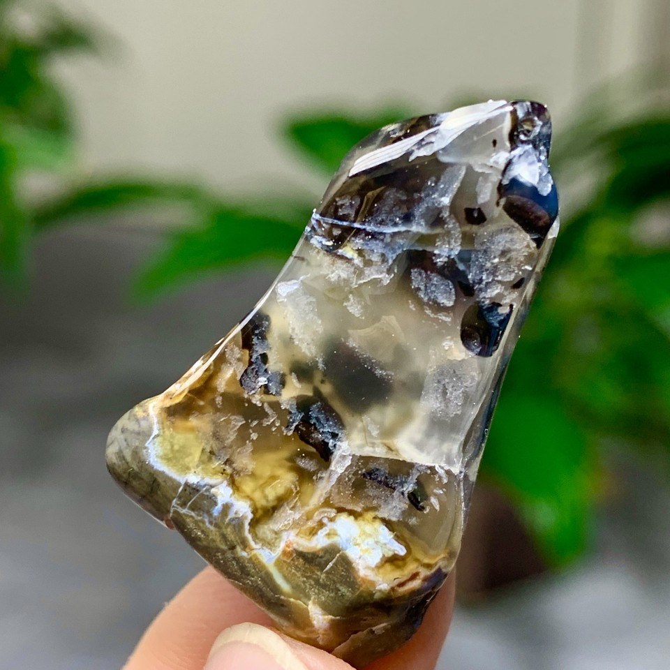 7G Natural volcanic rock agate slice quartz crystal polishing | eBay