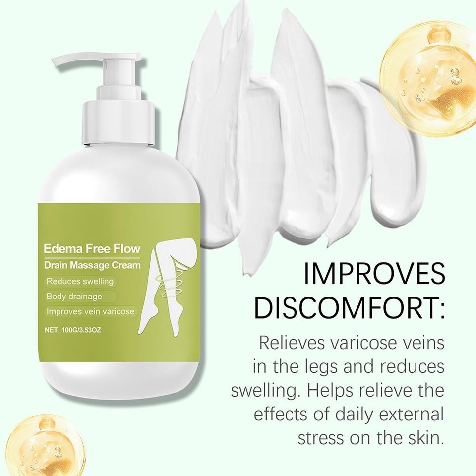 Edema Free Flow Drain Massage Cream, Improves Varicose Veins Cream Leg ...