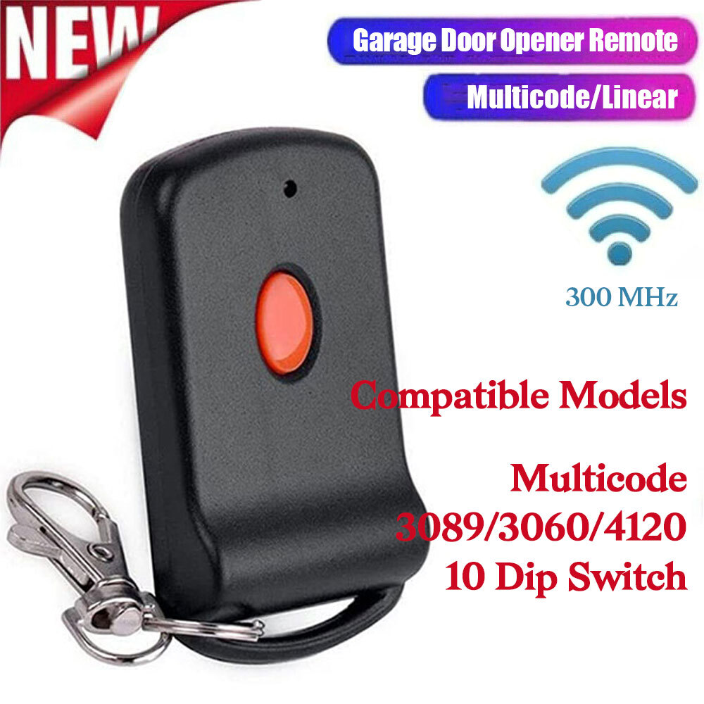 2pcs Electric Garage Door Opener 10 Digit Gate Remote For Linear Remote ...