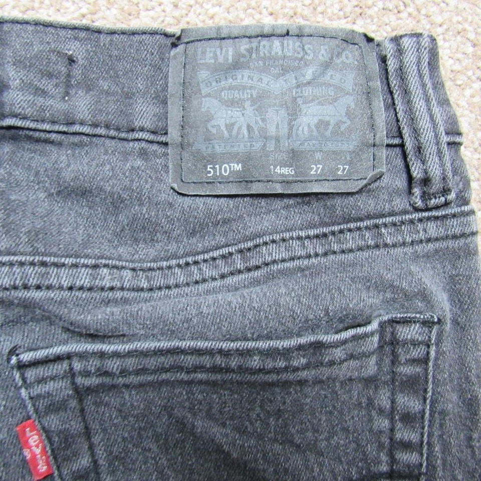 YOUTHS LEVI 510 SKINNY FIT SKINNY LEG STRETCH JEANS W27 /L27 UK REF ...