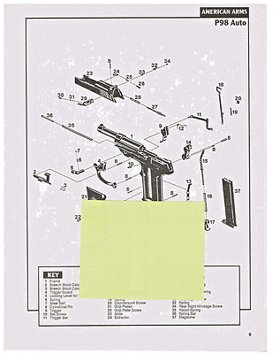 AMERICAN ARMS P97, PK22 AUTOMATIC PISTOL EXPLODED VIEWS AND PARTS LIST ...