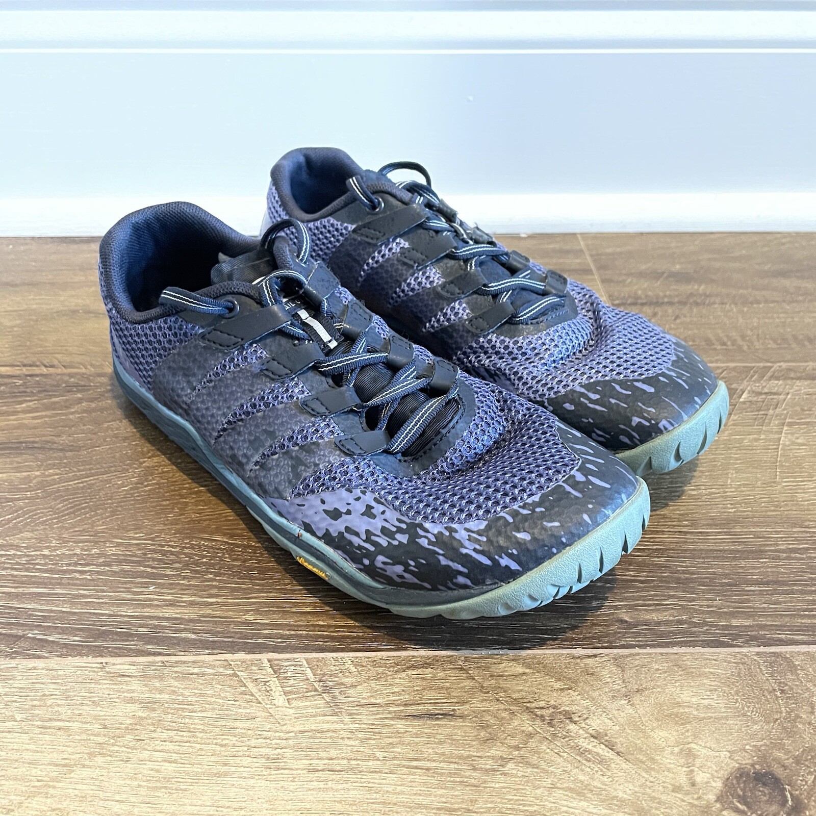 Merrell Shoes Size 7.5M Blue Vibram Barefoot Walking Shoes | eBay