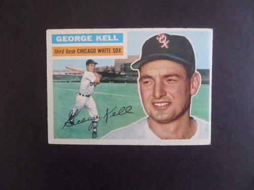 1956 TOPPS GEORGE KELL WHITE SOX BASEBALL CARD #195 EX BV $100.00#2920 ...