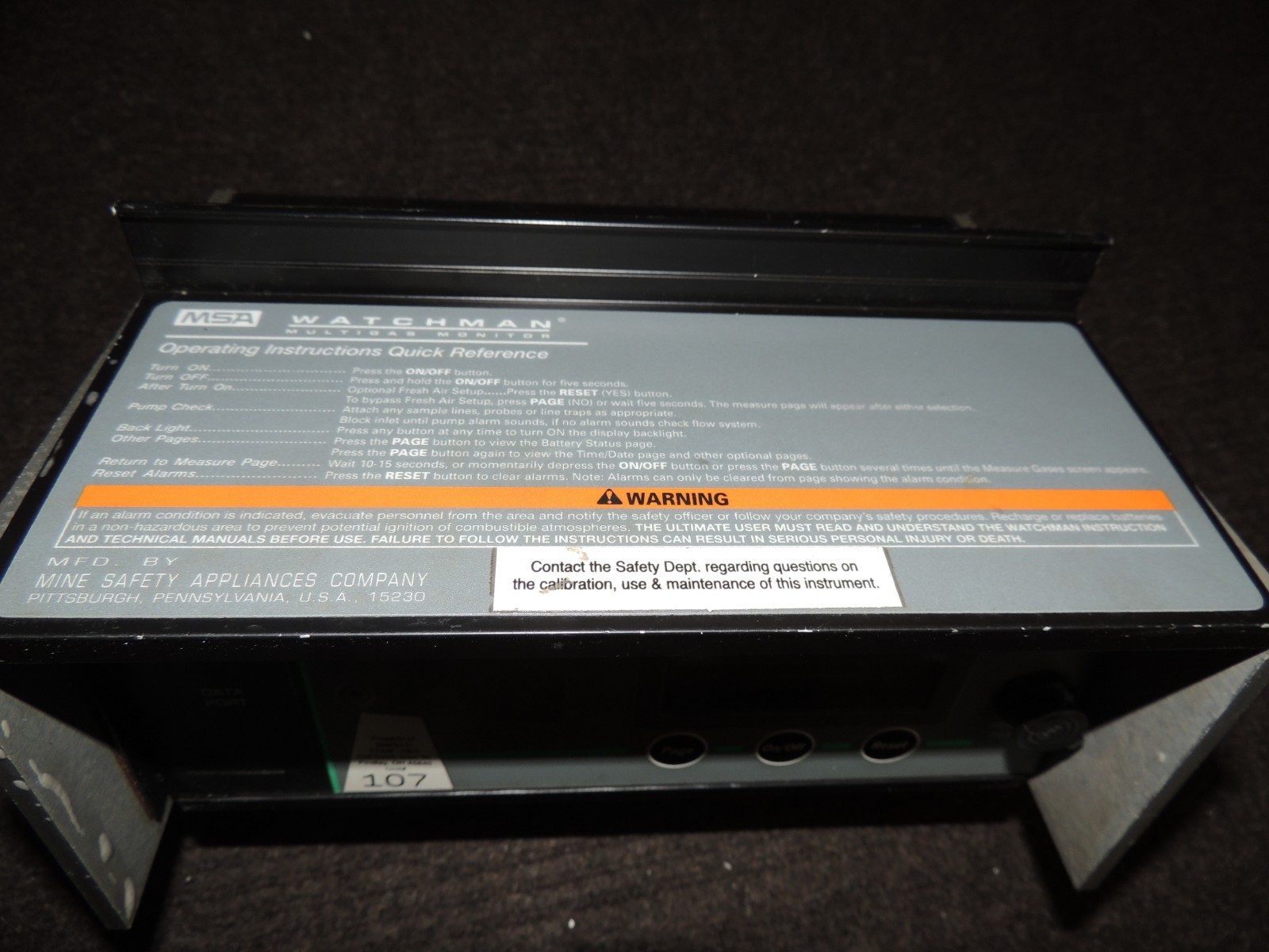 MSA Watchman Multigas Monitor | eBay