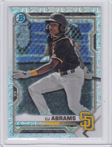 2021 Bowman Chrome CJ ABRAMS Nationals Padres MOJO Refractor Rookie RC ...