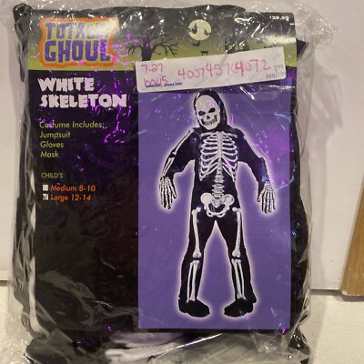 Totally Ghoul White Skeleton Child Large | eBay