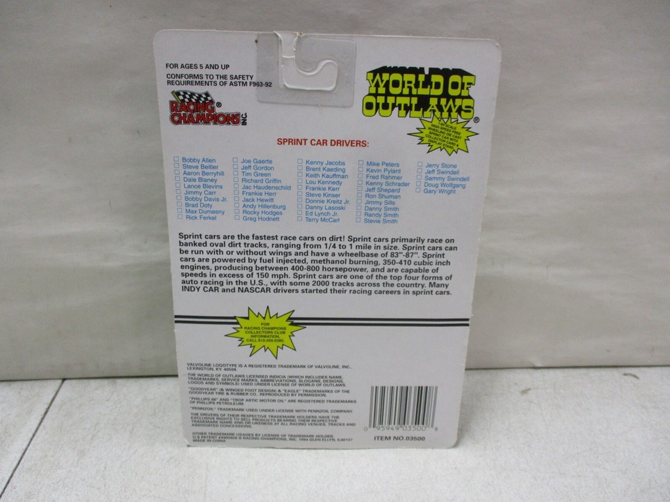 1994 Racing Champions World of Outlaws Dave Blaney Sprint Car 1/64 | eBay