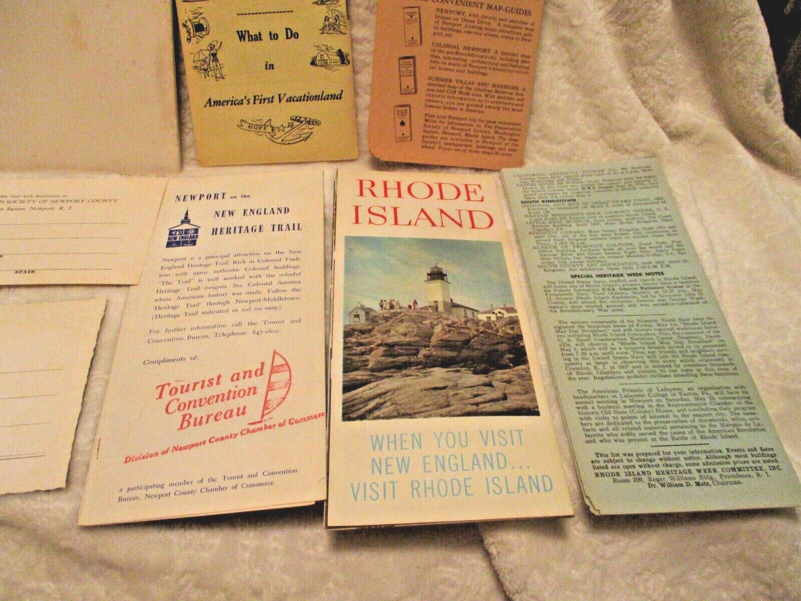 Vintage~RHODE ISLAND Travel Brochures~Maps~Postcards | eBay