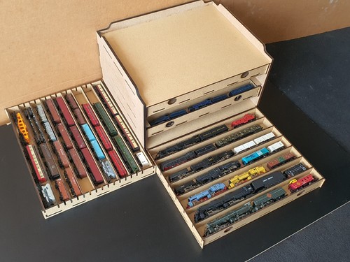 Stackable Craft/Model Railway Train Rolling Stock Storage 4 Drawers N ...