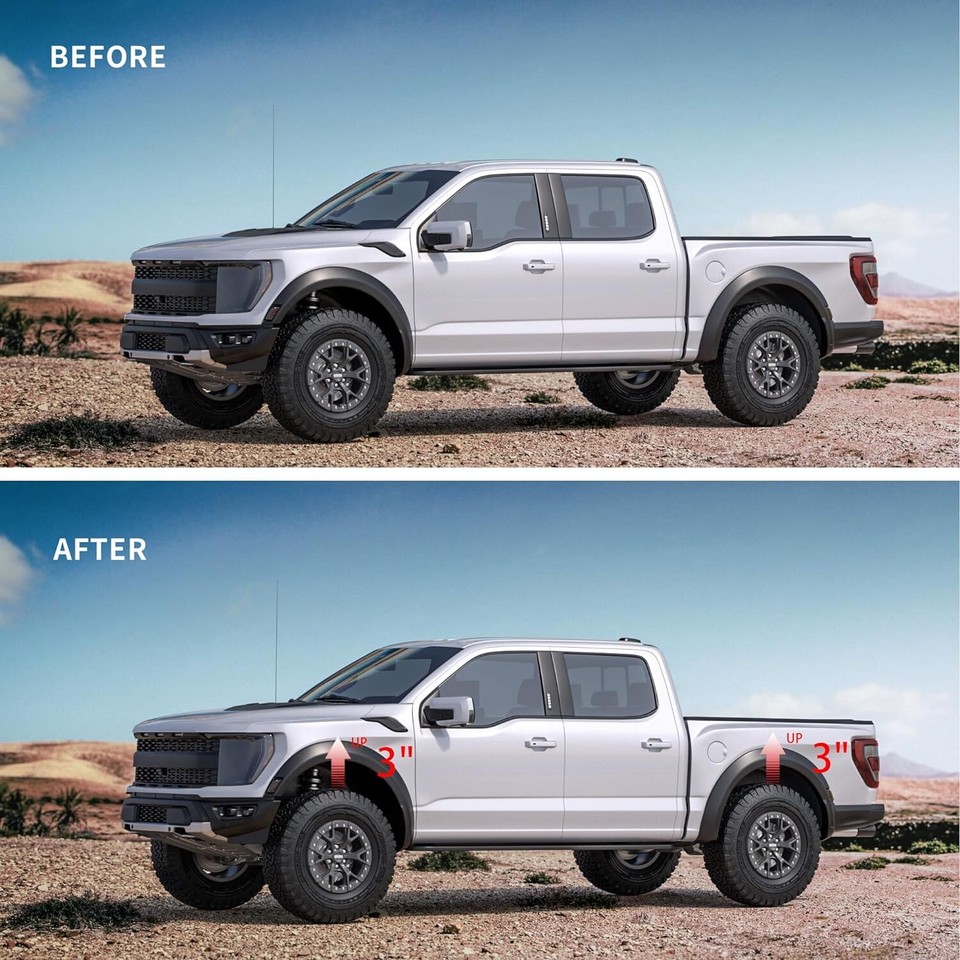 3'' Front + 3'' Rear Full Leveling Lift Kit Fit For 2004-2020 Ford F150 ...