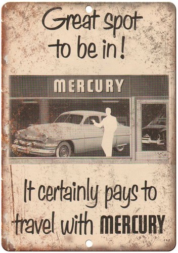Mercury Automobile Vintage Dealership Ad Reproduction Metal Sign A307 ...