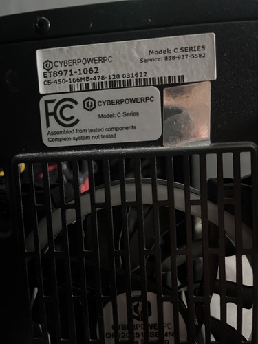 White & Black Cyberpower PC model C series + Cyberpower KeyBoard ...