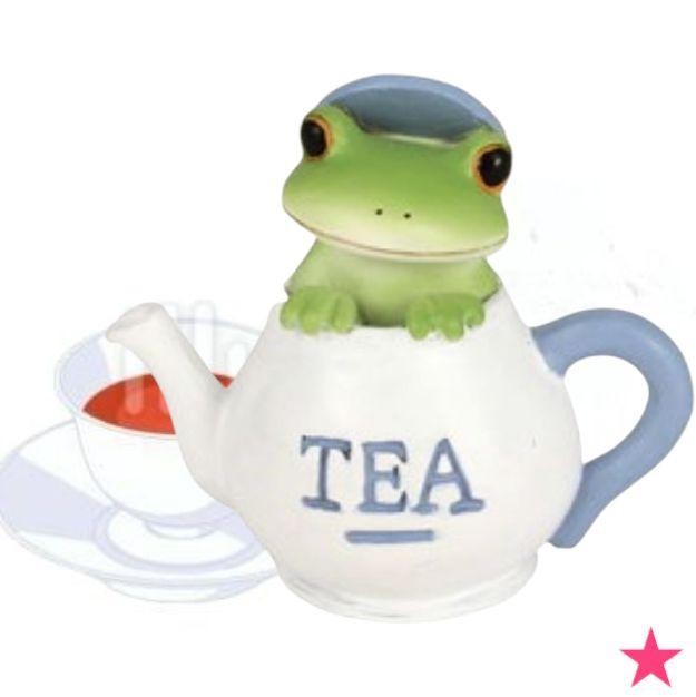 Copeau Frog Teapot Cute Handcrafted Resin Collectible Home Decor 4.5cm ...