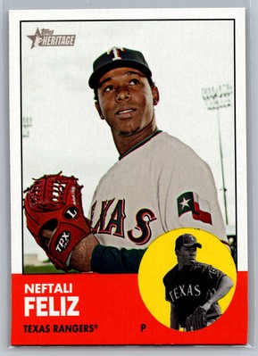 Neftali Feliz 2012 Topps Heritage BASEBALL #423 Texas Rangers | eBay