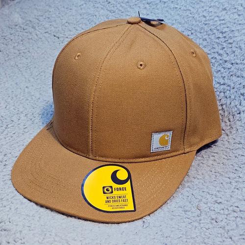 Carhartt SnapBack Canvas HAT Mens ONE SIZE Brown Force Baseball Cap ...