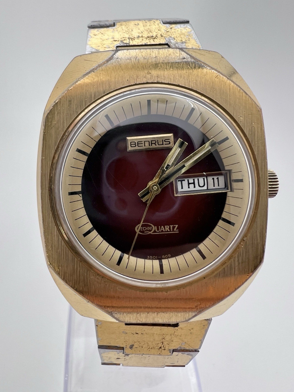 Rare Vintage 1973 Benrus TechniQuartz Men’s Watch Da… - Gem