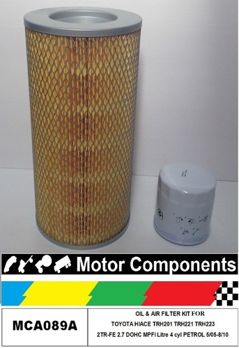 OIL & AIR FILTER KIT for HIACE TRH201 TRH221 TRH223 2TR-FE 2.7Litre ...